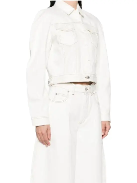 Jacquemus Ovalo De-nîmes" Denim Jacket - White
