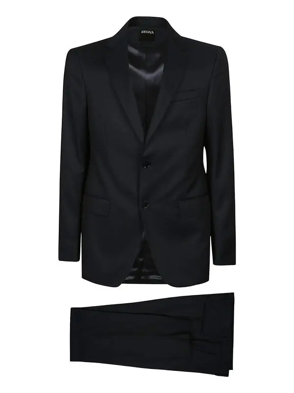 Zegna Single-breasted Two-piece Suit - Black