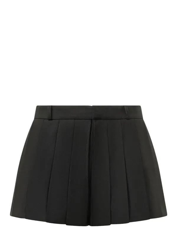 Coperni Pleated Mini Shorts - Black