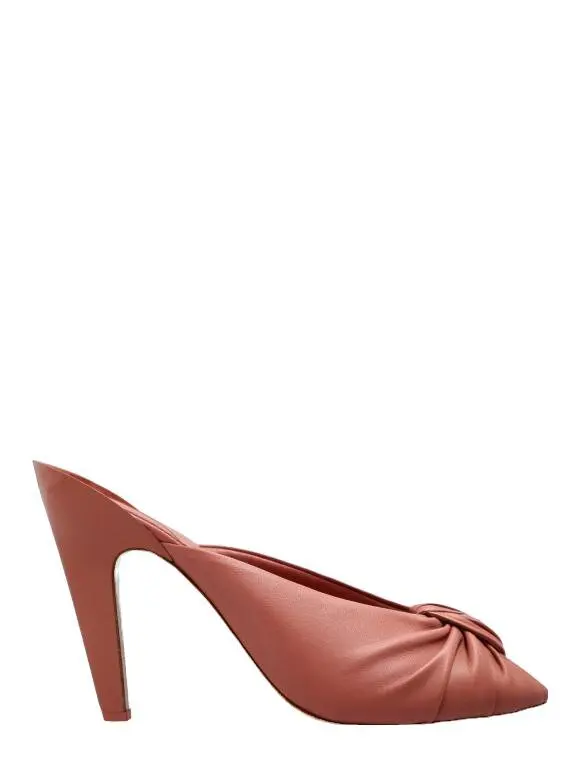 Chloé Suzie Knotted Peep-toe Heeled Sandals - Pink