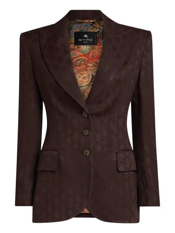 Etro Tailored Jacket With Flap Pockets - Black