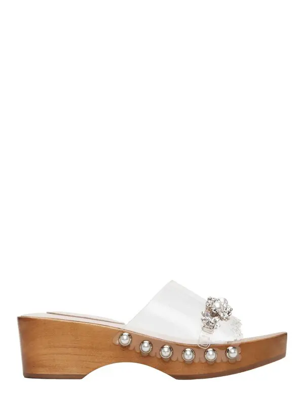 Simone Rocha Embellished Scalloped Clog Sandals - Brown