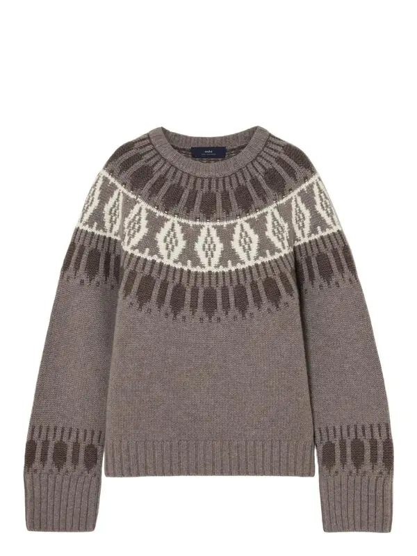 Arch4 Printed Crew Neck Sweater - Gray