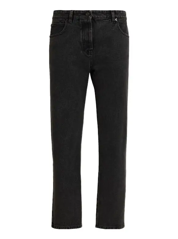 THE ROW Riaca Cropped Denim Jeans - Black