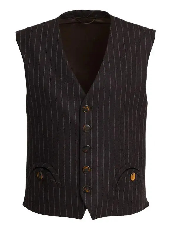 BLAZÉ MILANO Wool Cashmere Vest - Black