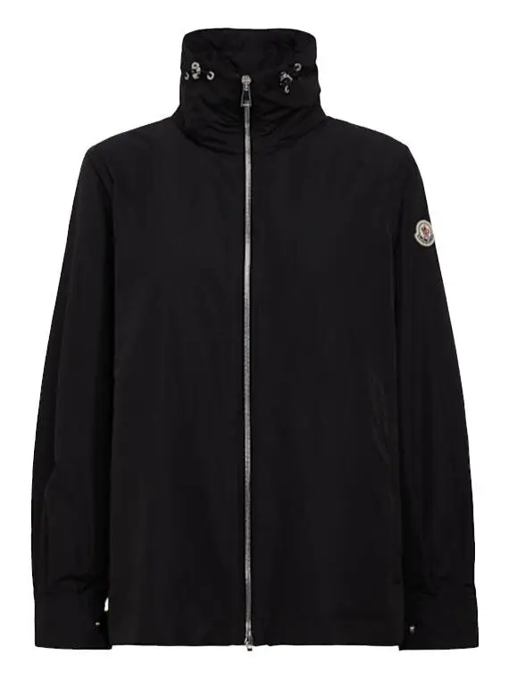 Moncler Tech Hooded Short Parka Jacket - Black