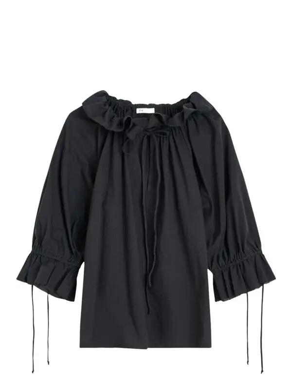 BY MALENE BIRGER Long Sleeve Ruffle Cover-up - Black