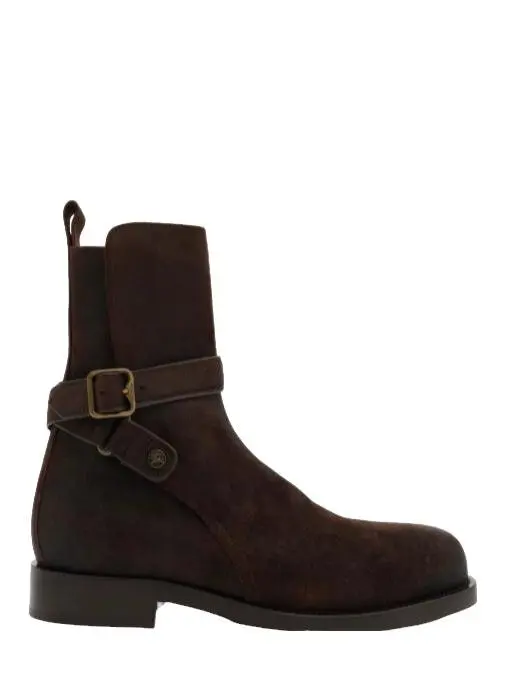 Burberry Ledger Jodhpur Buckled Boots - Treacle Brown