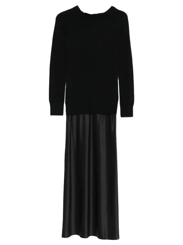 Christopher Esber Off-the-shoulder Long Sleeve Maxi Dress - Black