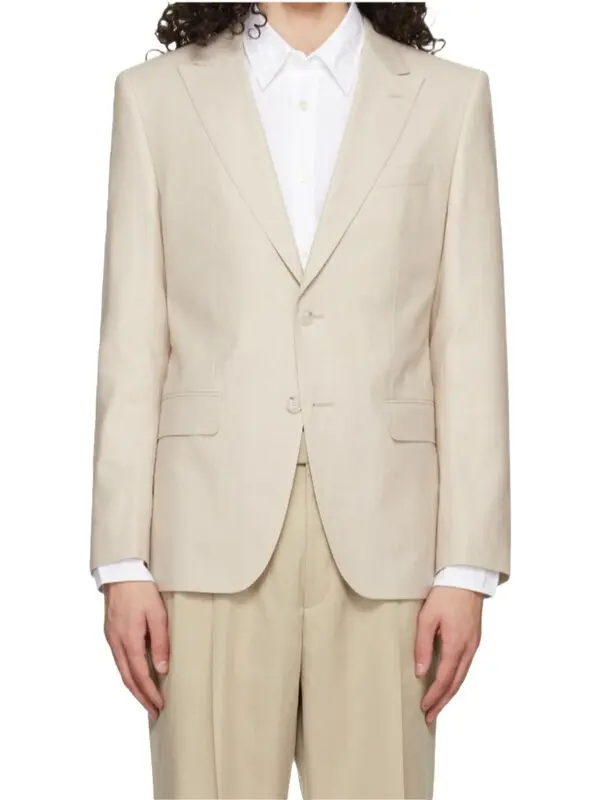 Hugo Boss Single-breasted Suit Jacket - Light Gray