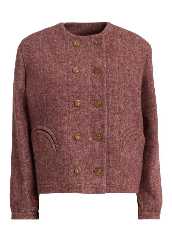 BLAZÉ MILANO Queene Wool Bolero Jacket - Brown