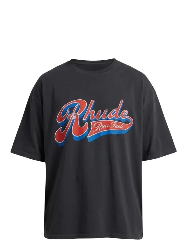 Rhude Pit Stop Crewneck T-shirt - Black