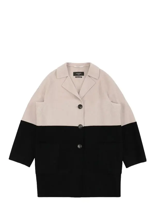 Max Mara Wool Patchwork Coat - Black