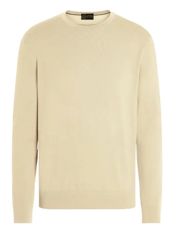 Zegna Pastel Yellow Vellus Aureum Crewneck - Light Yellow