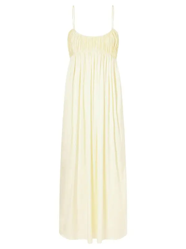 Tove Katrine Satin Midi Dress - Yellow