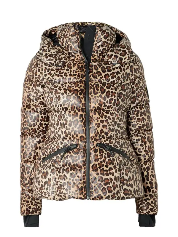 Mackage Quilted Hooded Jacket With - Leopard Print