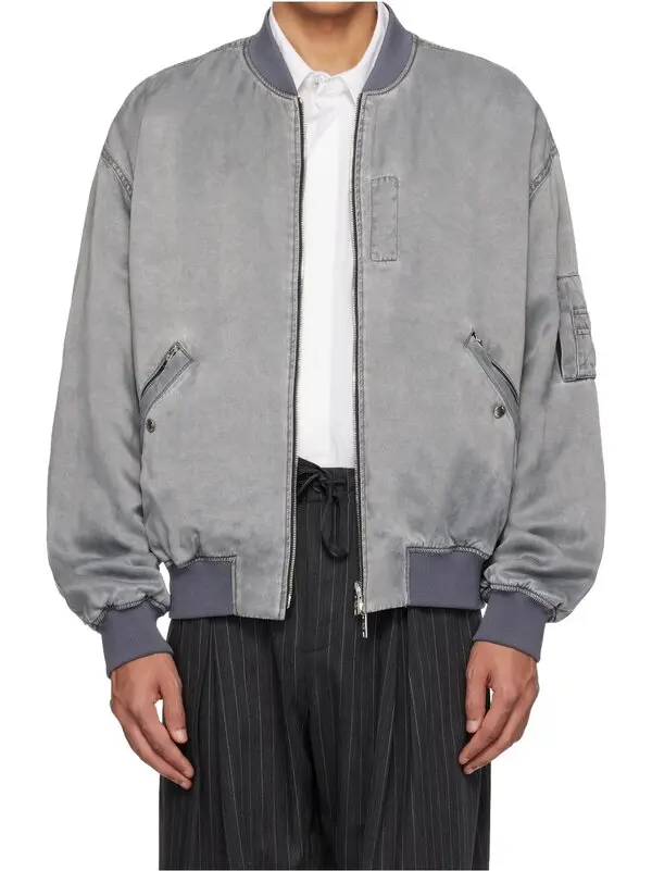 WOOYOUNGMI Reversible Quilted Bomber Jacket - Gray