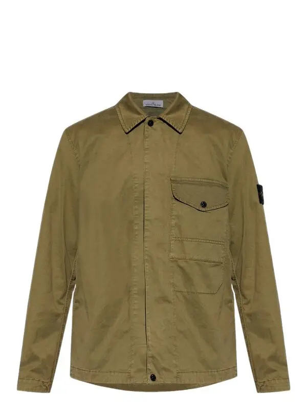 Stone Island Buttoned Cotton Shirt - Green