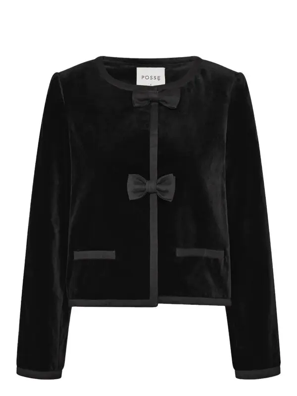 Posse Quincy Bow-detail Jacket - Black