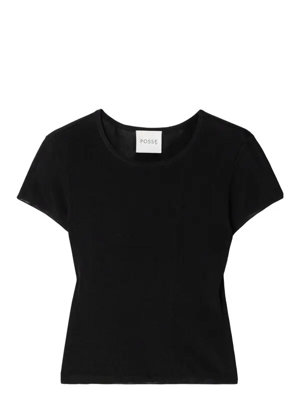 Posse Crewneck T-shirt With Short Sleeves - Black