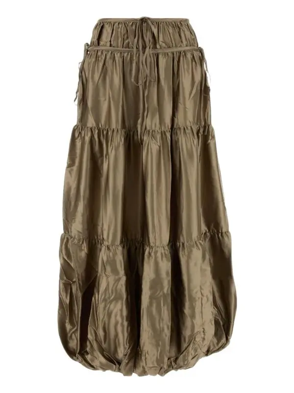 Co Gathered Bubble Skirt - Green