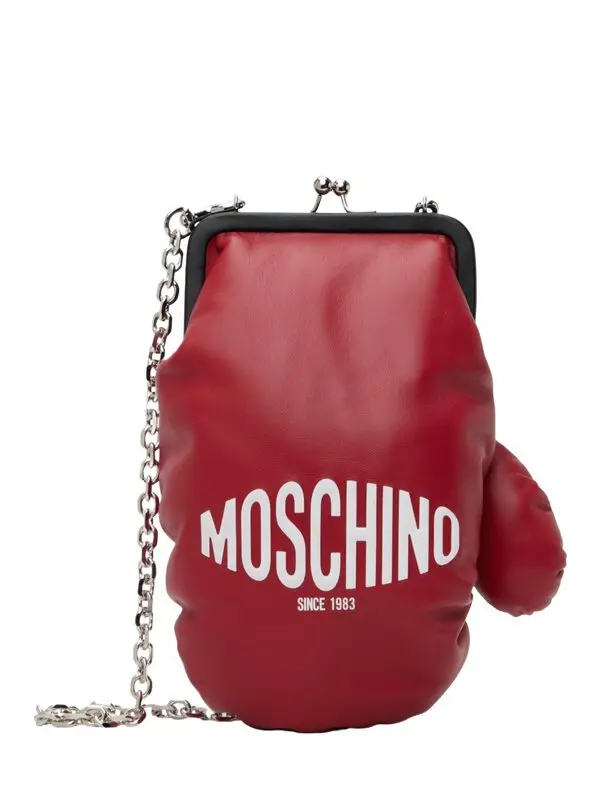 Moschino Boxing Glove Chain Shoulder Bag - Red