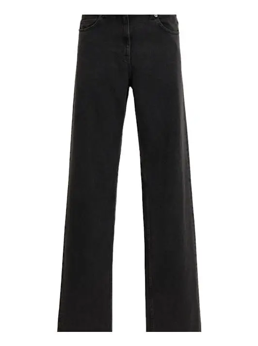 THE ROW Clair High Waisted Stonewashed Denim Jeans - Black