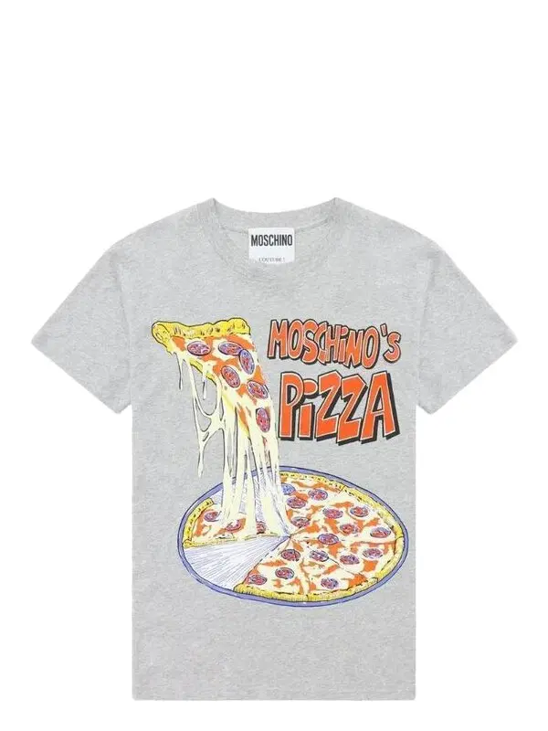 Moschino Graphic Print Crewneck T-shirt - Grey