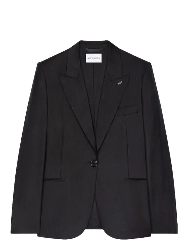Givenchy Single-breasted Peak Lapel Jacket - Black