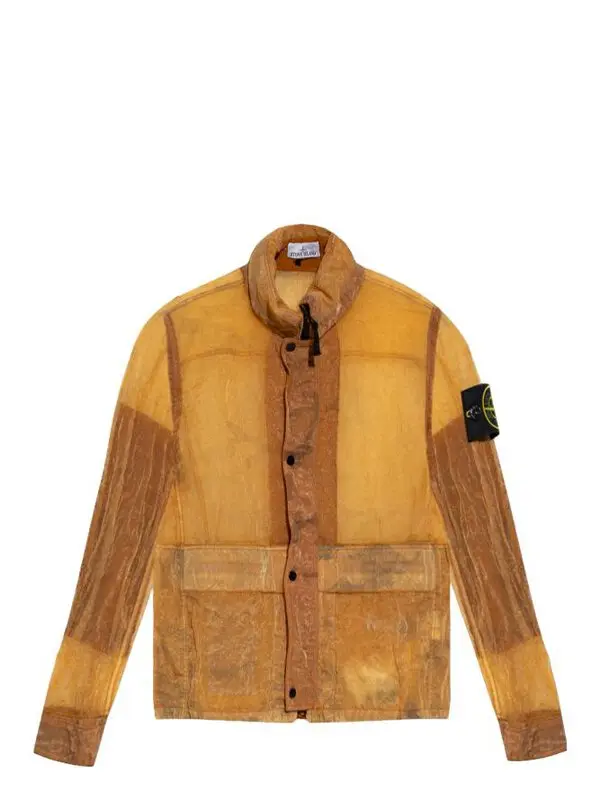Stone Island Logo Patch Long Sleeve Jacket - Brown