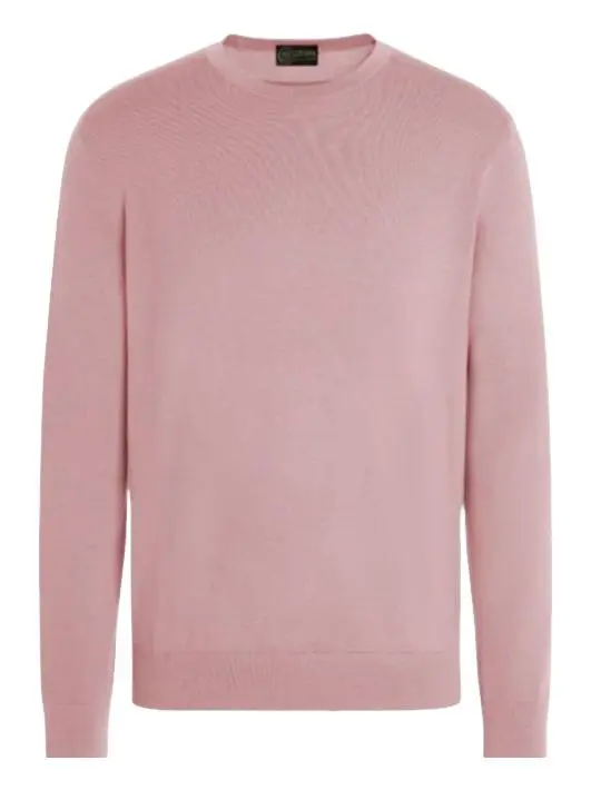 Zegna Vellus Aureum Crewneck Sweater - Light Pink
