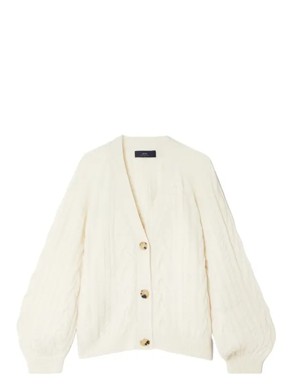 Arch4 Pimlico Cable Knit Cardigan - White