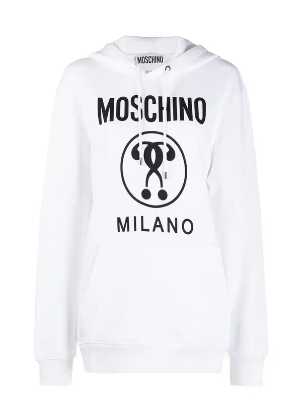 Moschino Print Hoodie - White