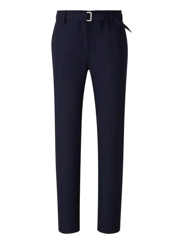 Canali Belted Trousers - Navy Blue