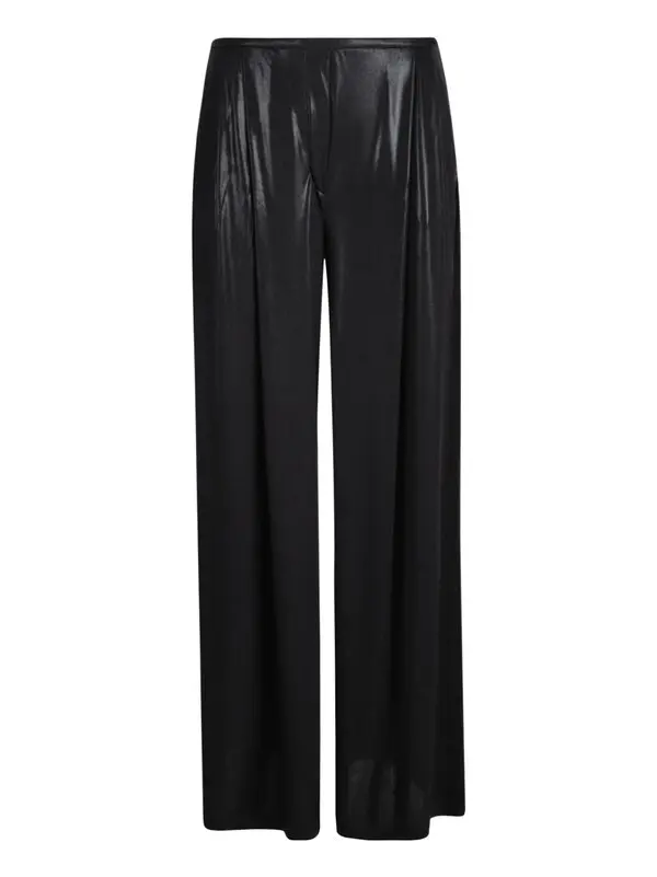 Norma Kamali High-waisted Wide-leg Pants - Black