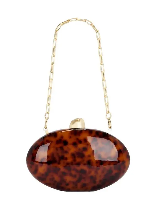 Cult Gaia Eviana Clutch Bag - Caramel Hawksbill