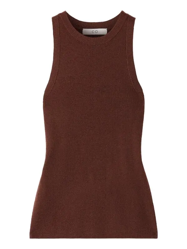 Co Cashmere Tank - Chocolate