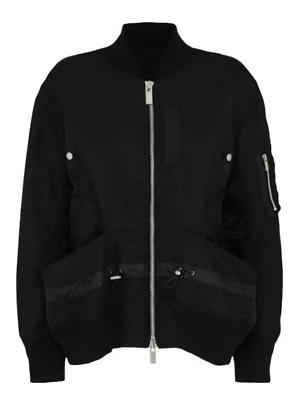 Sacai Nylon Twill Bomber Jacket - Black