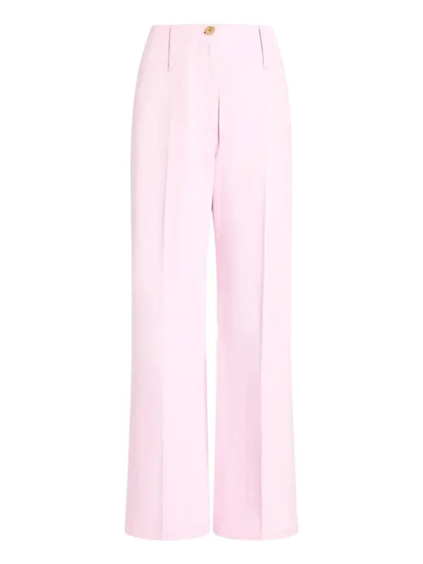 PATOU High-rise Belted Straight Leg Trousers - Pink
