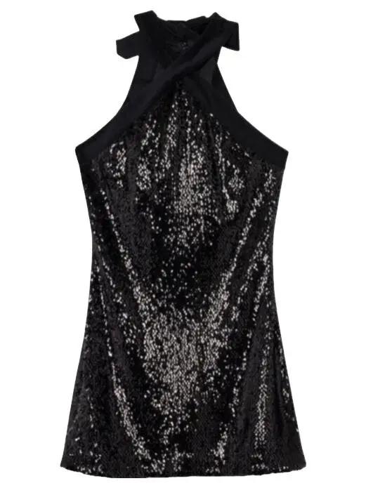 Simkhai Isla Halterneck Mini Dress With Bow Detail - Black