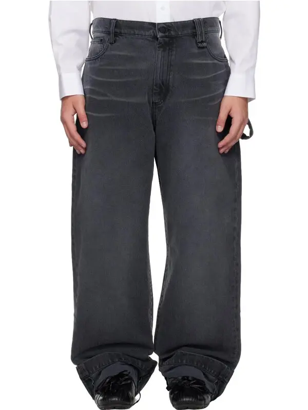 Simone Rocha Wide Leg Jeans - Charcoal-grey