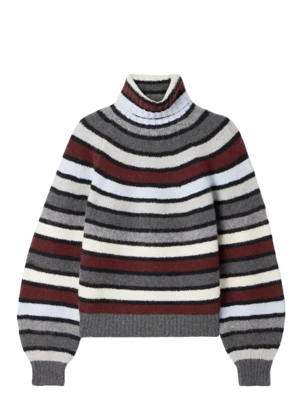 Proenza Schouler Danea Striped Cashmere-blend Turtleneck Sweater - Multicolor