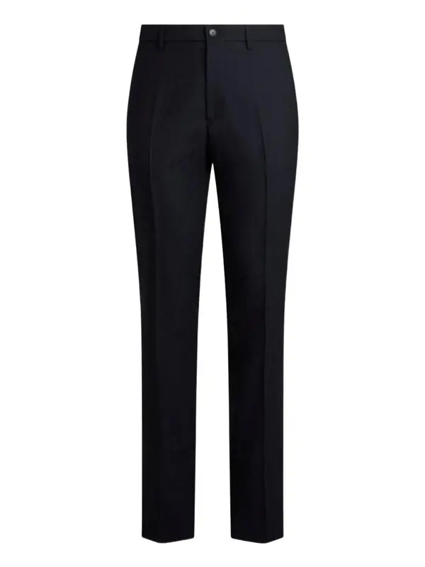 Etro Pleated Tailored Jacquard Trousers - Black
