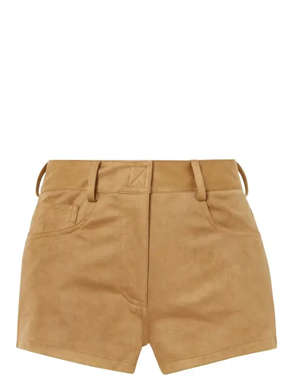 Norma Kamali High-waisted Shorts - Brown