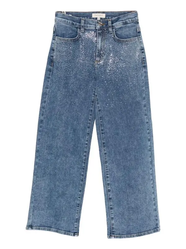 TWINSET Embellished Five-pocket Jeans - Blue