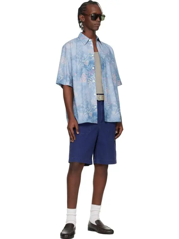 Isabel Marant Étoile Akyle Canvas Shorts - Blue