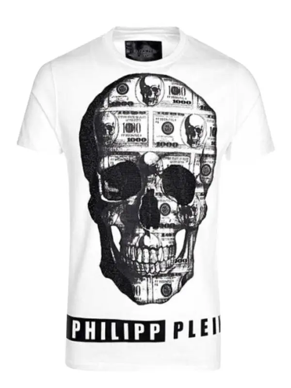 Philipp Plein Round-necked Logo T-shirt - Gray