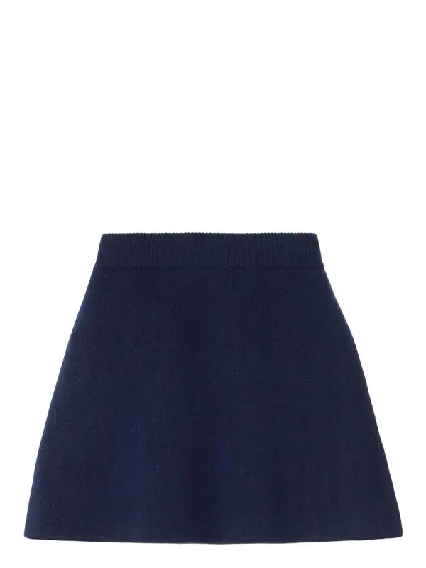 LISA YANG Cashmere Mini Skirt - Navy Blue