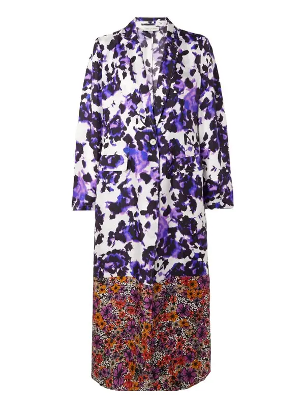 Dries Van Noten Patchwork Floral Print Trench Coat - Multi-color