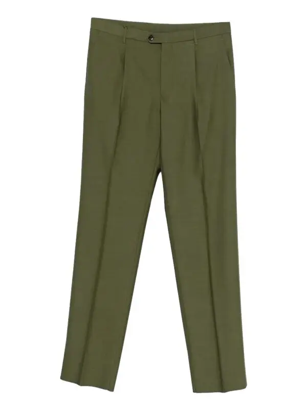 Etro Pleated Button Trousers - Green